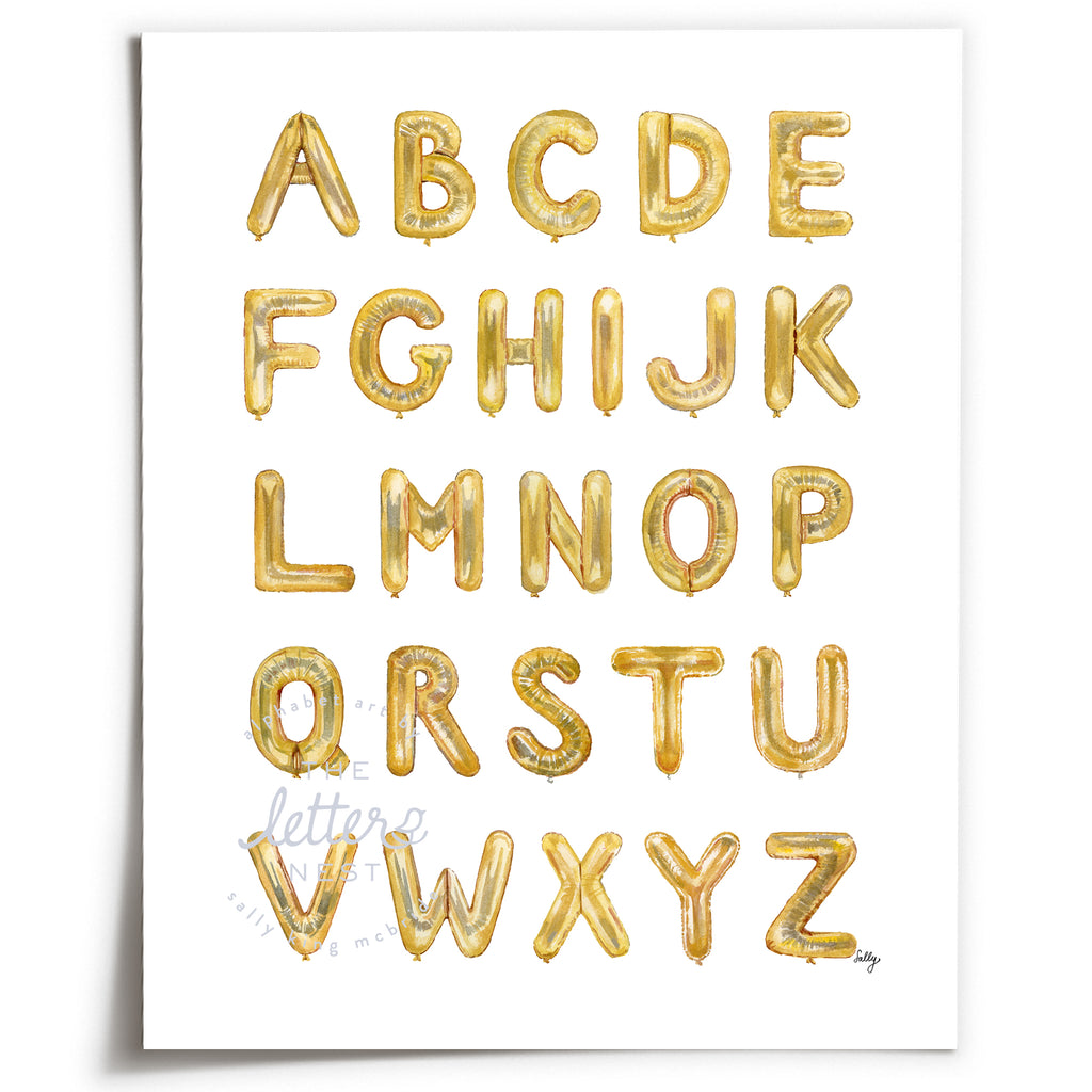 Balloon Alphabet Print – The Letter Nest