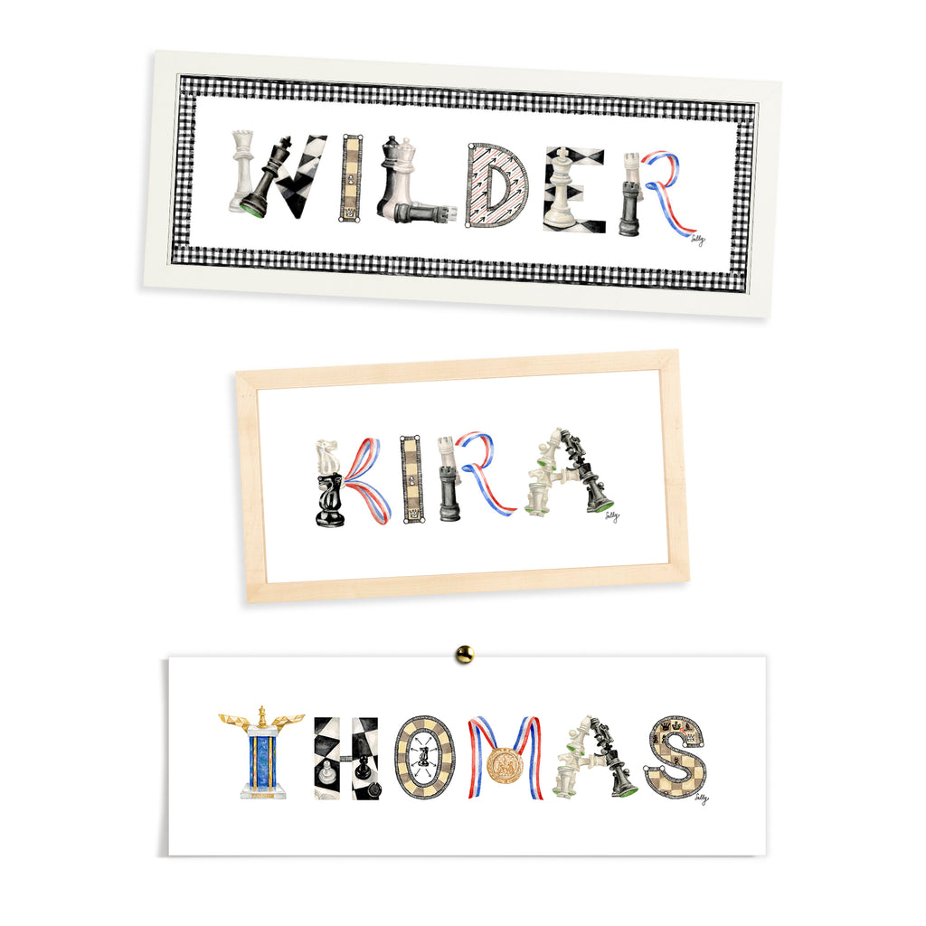 Chess - Custom Name Print – The Letter Nest