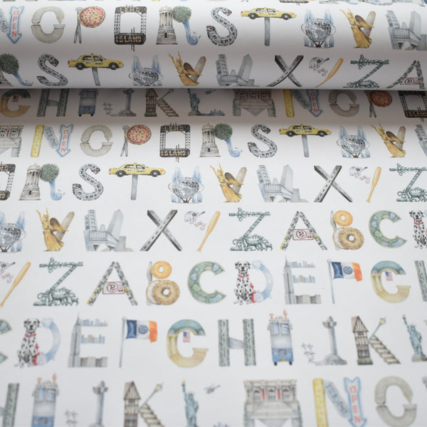 New York City Alphabet Wrapping Paper - The Letter Nest