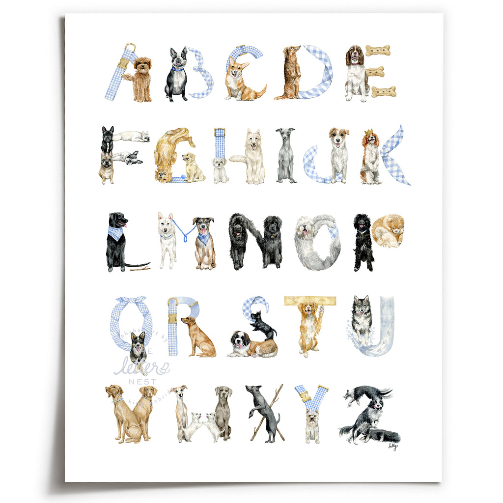 Dog Alphabet Print – The Letter Nest