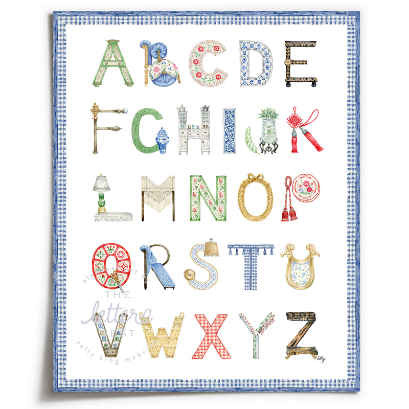 Interior Design Alphabet Print - The Letter Nest