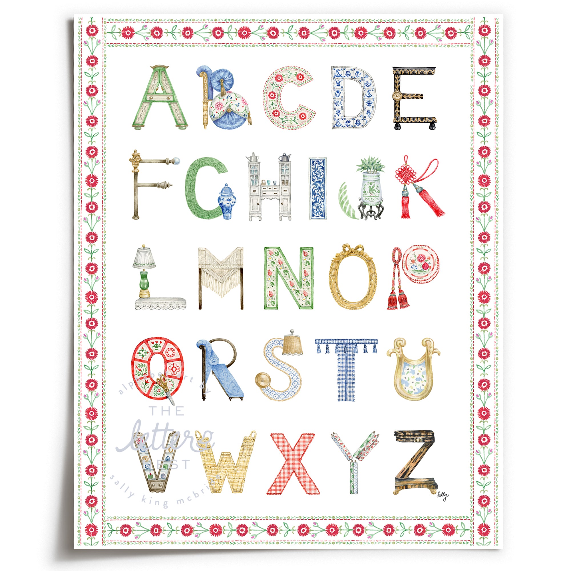 Interior Design Alphabet Print - The Letter Nest