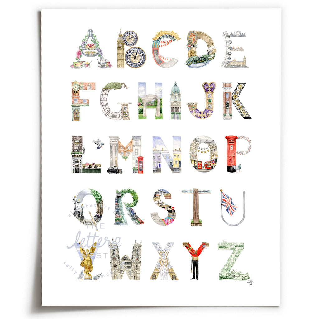 London Alphabet Print – The Letter Nest