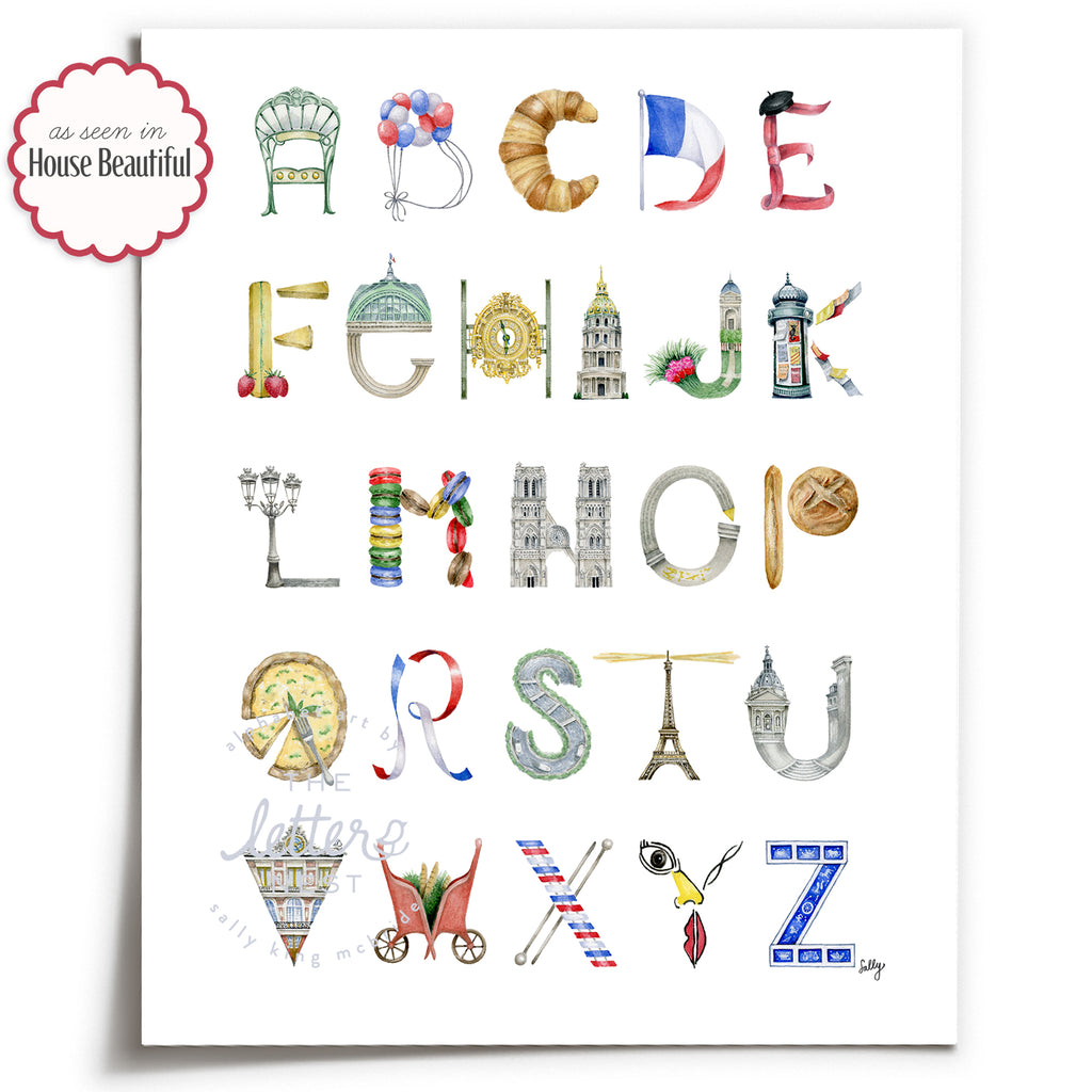 Paris Alphabet Print – The Letter Nest