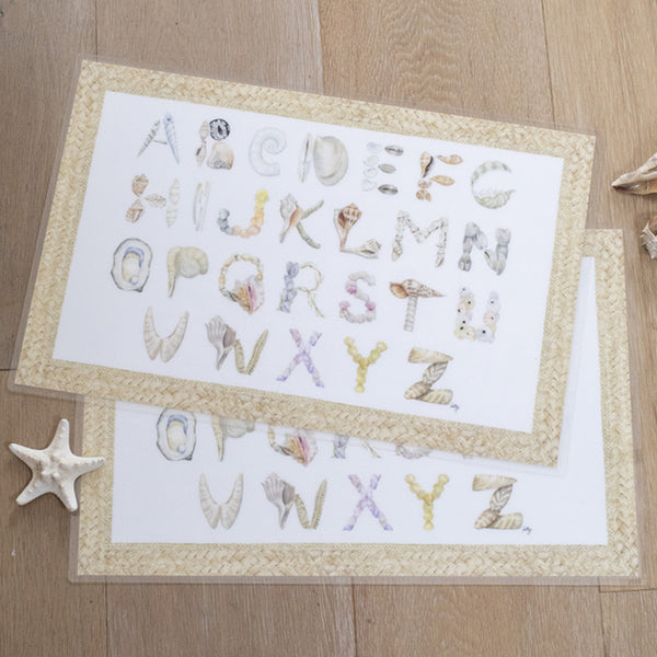 Shell Alphabet Placemats (sold individually) - The Letter Nest