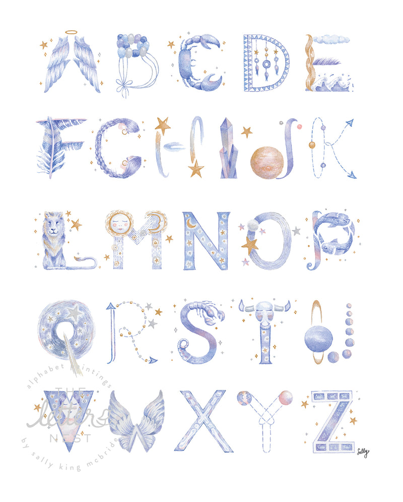 Astrology Alphabet Print - The Letter Nest
