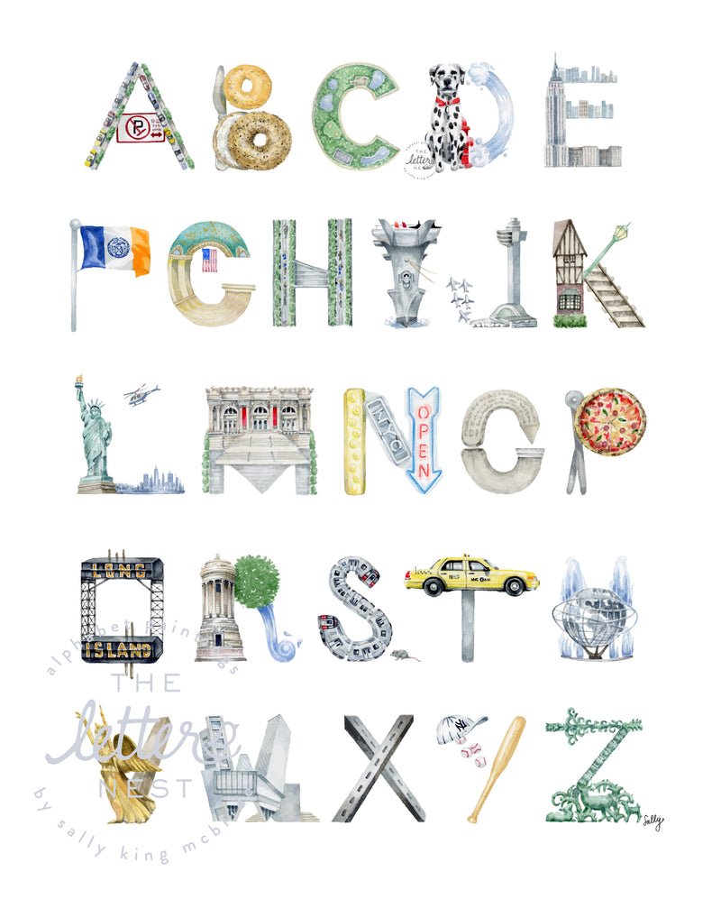 New York City Alphabet Print - The Letter Nest