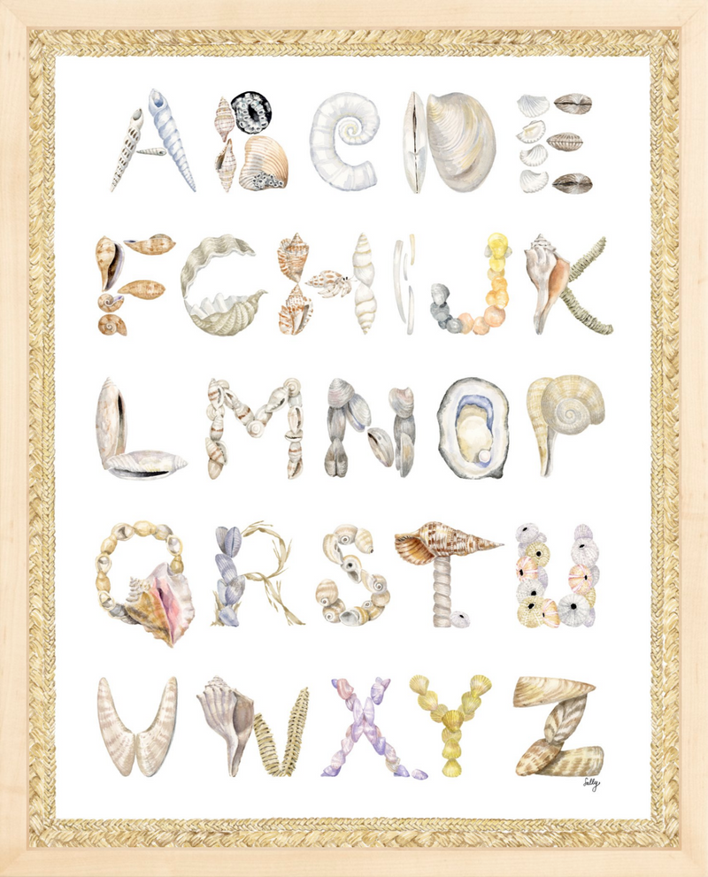Shell Alphabet Print - The Letter Nest