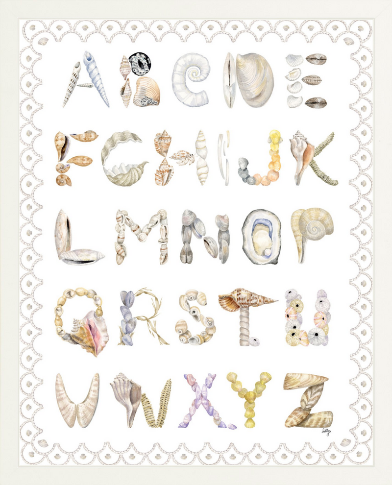 Shell Alphabet Print - The Letter Nest